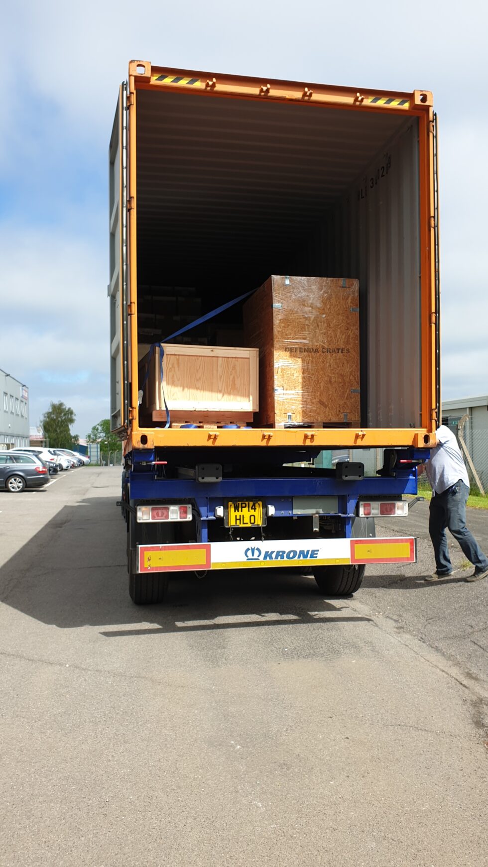 Stock LP Burners being loaded into a container ready to ship to the USA ...